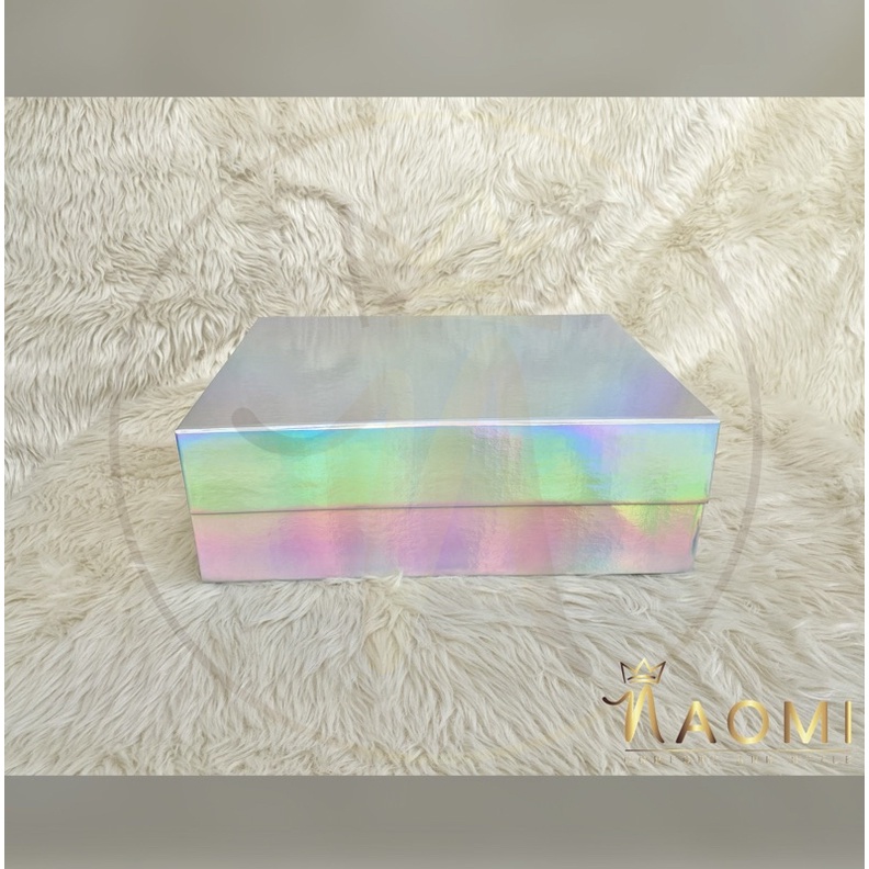 Premium Magnetic Gift Box PLAIN HOLOGRAPHIC Collapsible Elegant Premium ...