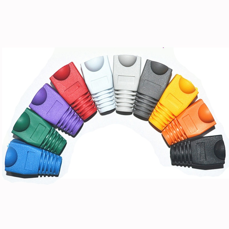 100PCS modular RJ45 network cable connector plug cap crystal head ...