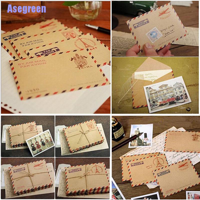 Asegreen: New 10 Sheets Mini Envelope Postcard Letter Stationary ...