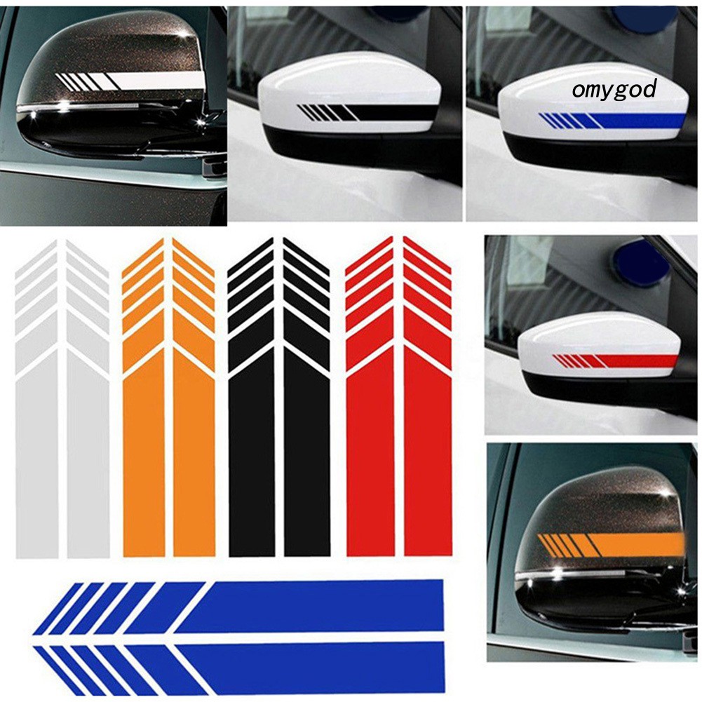 [Ready Stock]Rearview Mirror Strip Stickers Car Decor Reflective PET ...