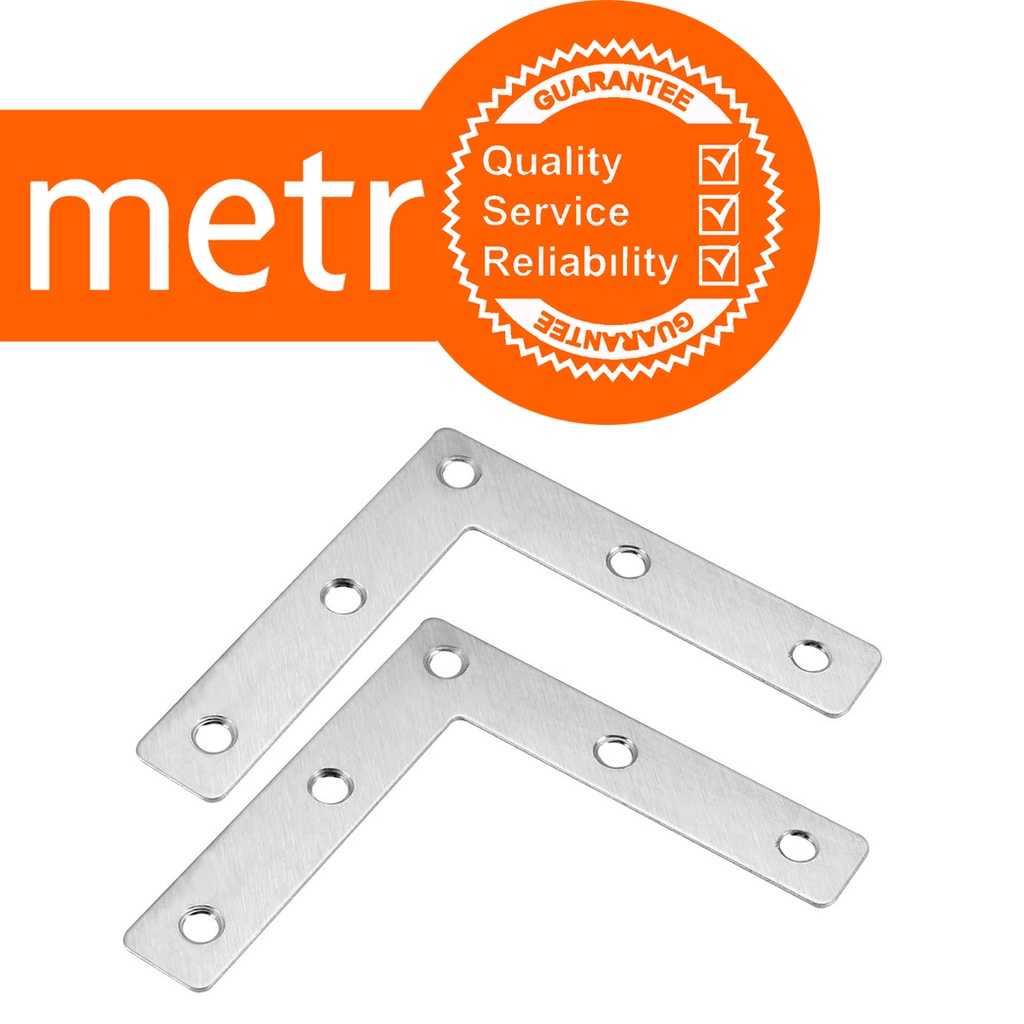 4pcs Angle Plate Corner Brace Flat L-Shape Bracket 80 x 80mm | Shopee ...