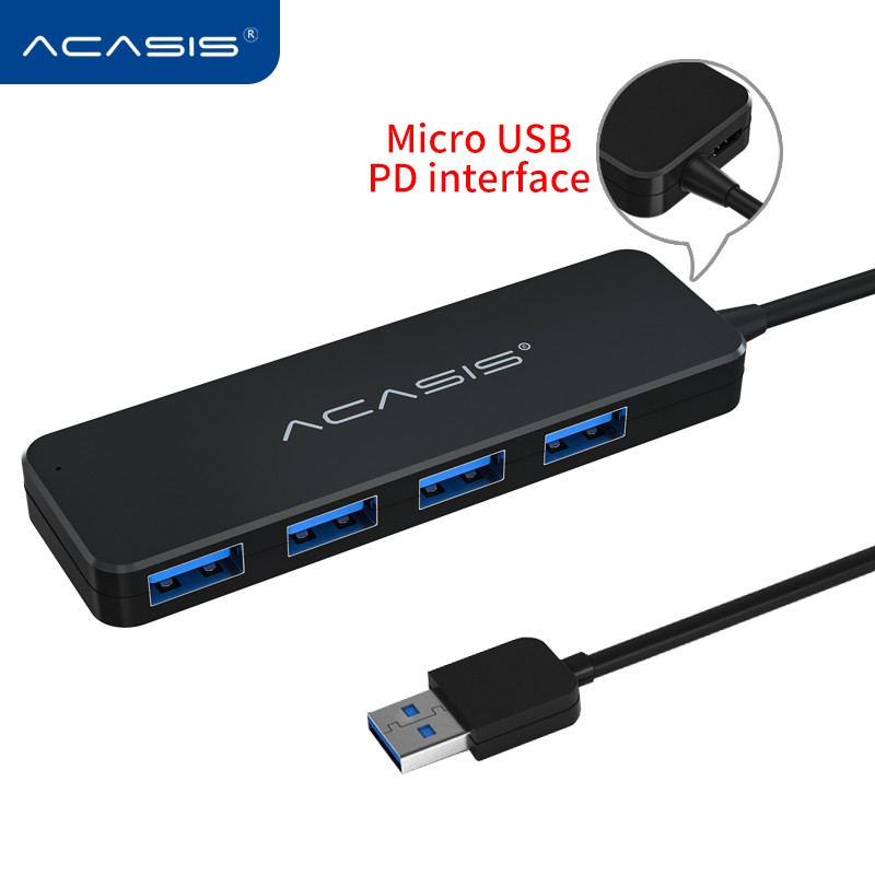 ACASIS USB 4 Ports Hub Multiple Splitter Hight Speed 3.0 Otg Printer ...