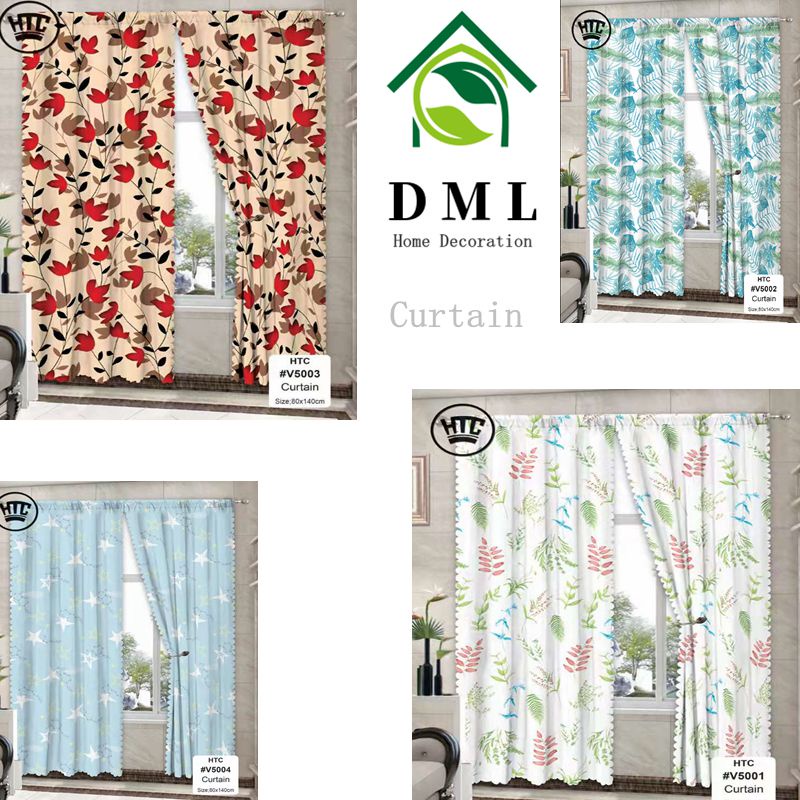 Leaf curtain door curtain 80*140cm kurtina window curtain | Shopee ...