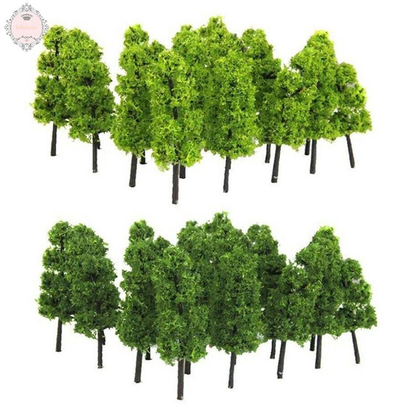 Model Trees Mini DIY Garden Miniature Decoration Supplies 20Pcs Scenery ...