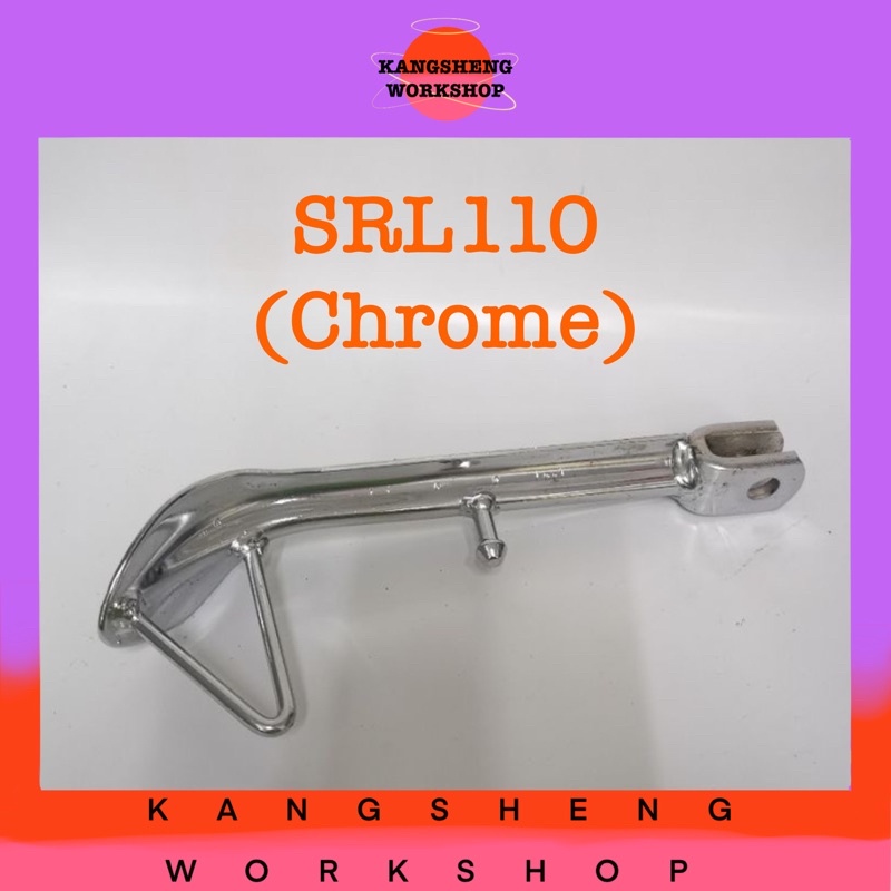 (LIMITED*) YAMAHA SRL110 SIDE STAND (TONGKAT TEPI) ~ *CHROME* (SRL 110 ...