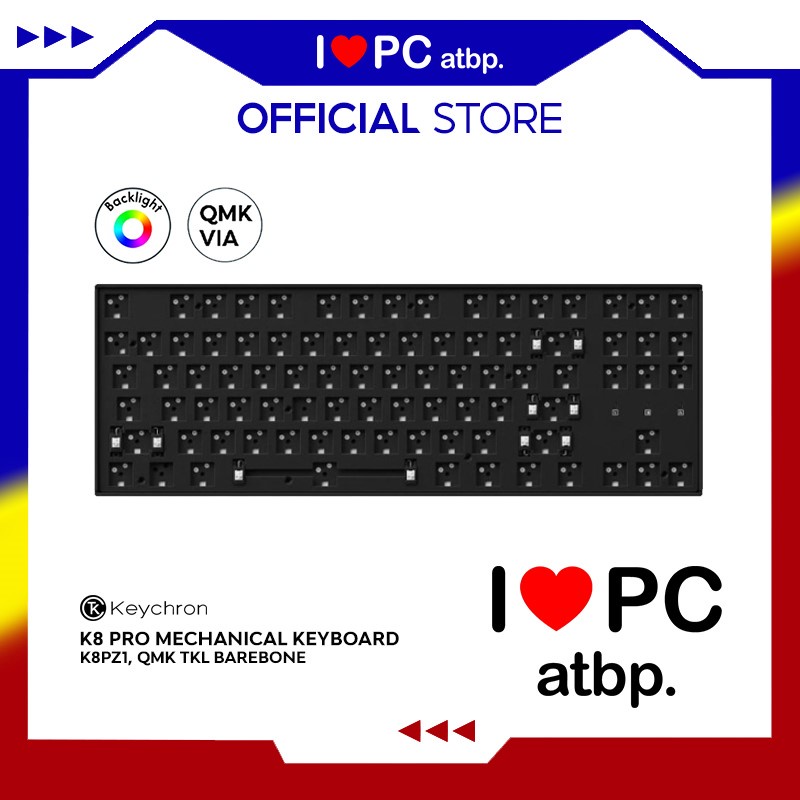 Keychron K8 Pro QMK Barebone Mechanical Keyboard (K8PZ1, TKL, Wired ...