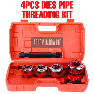 3/4pcs Dies Pipe Threading Kit 1/2" 3/4" 1" 1-1/4" Pipe threader ...