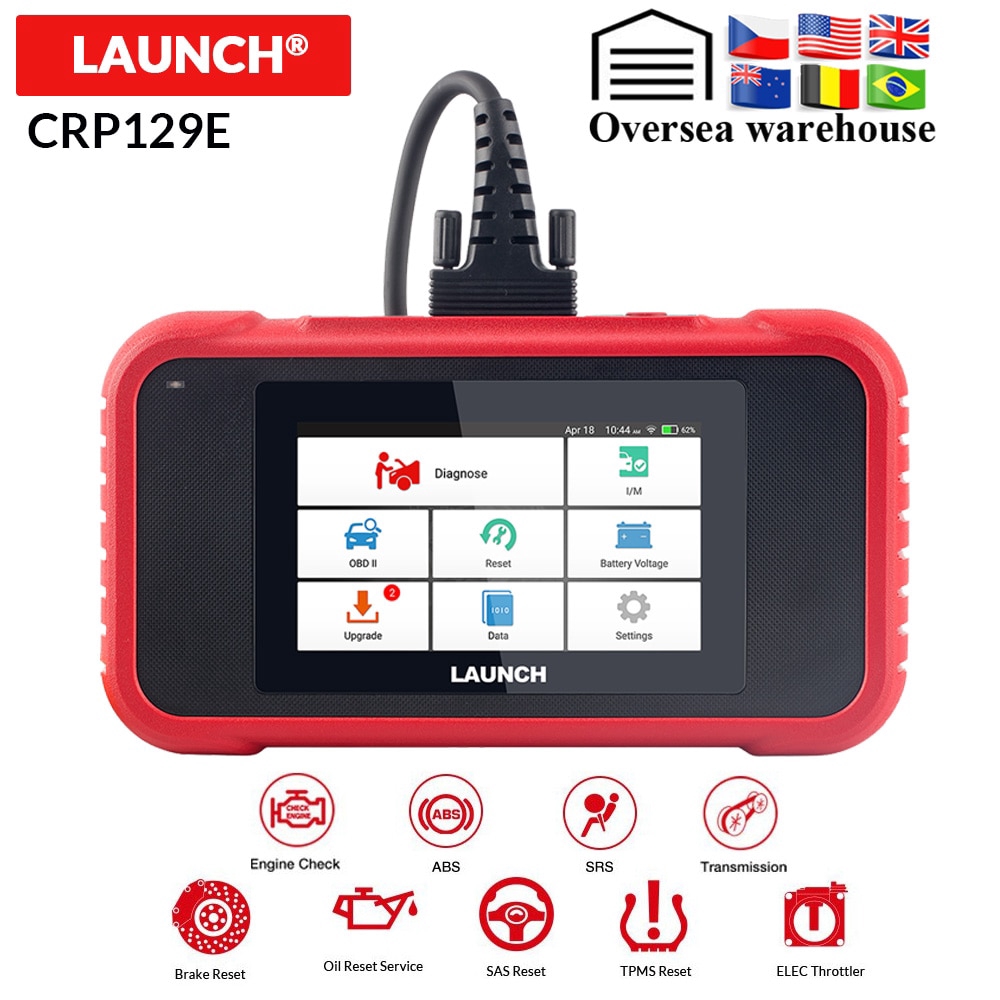 Launch X431 CRP129E OBD2 ENG ABS Airbag SRS AT Diagnostic Oil Brake SAS ...