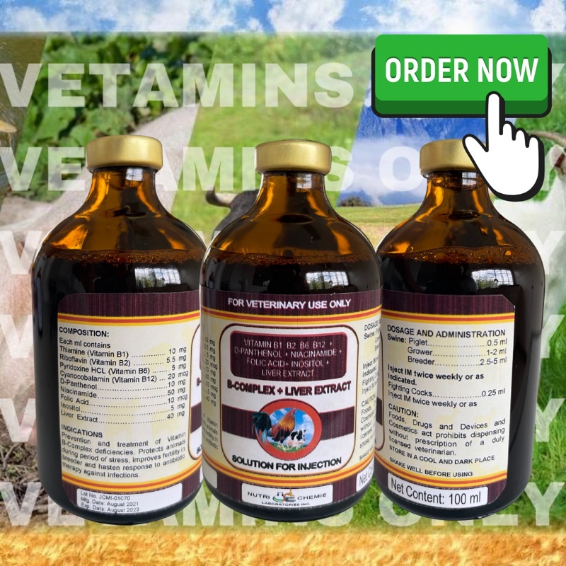 VITAMIN BCOMPLEX + LIVER EXTRACT FOR ANIMALS l 100 ML | VETAMINS ONLY ...