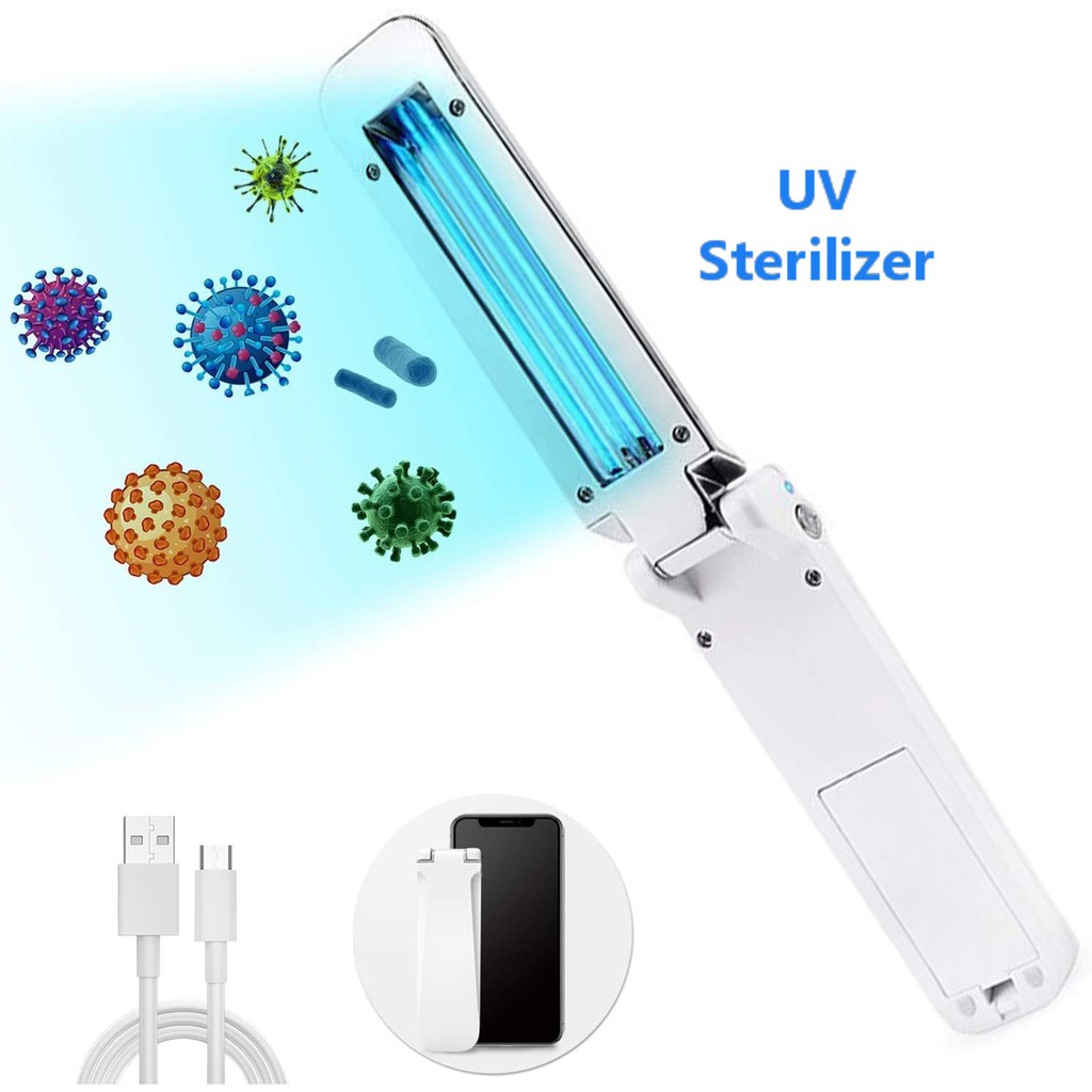 Rechargeable UV Light Sterilization lamp Disinfect Effect Up to 99% ...