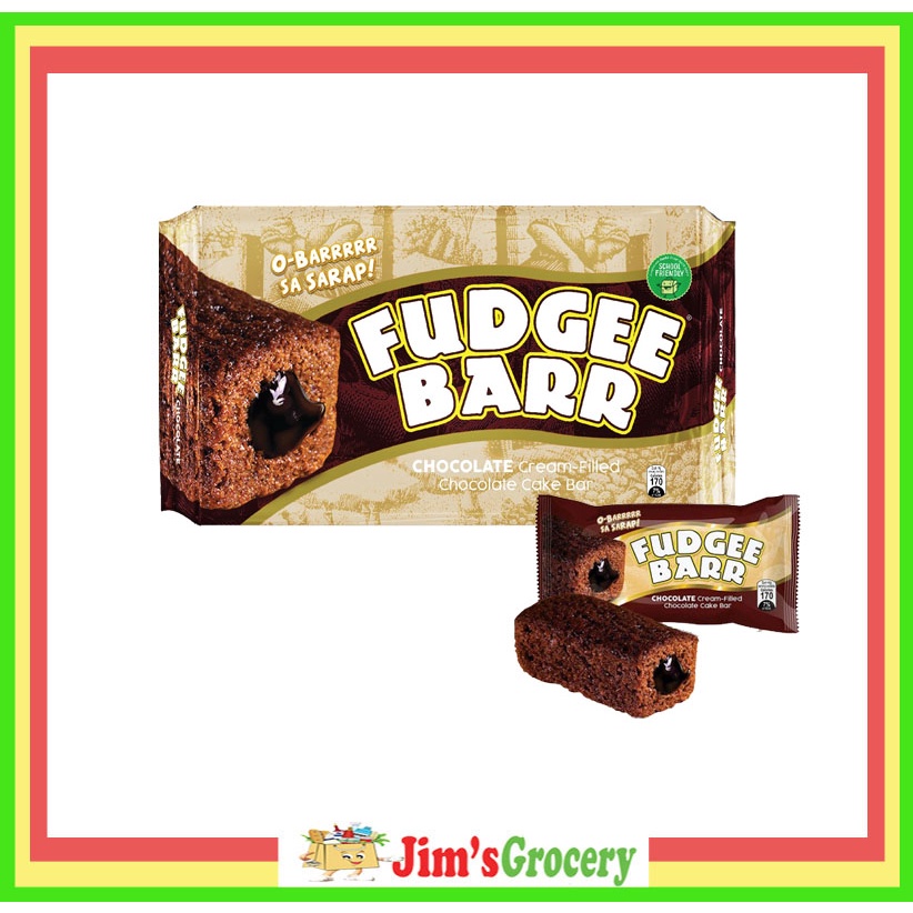 JIMS FUDGEE BARR CHOCOLATE CREAM FILLED CAKE BAR 40G(SOLD BY 1 PACK ...