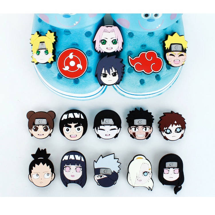 Cartoon Naruto Jibbits for Croc Charm Anime Jibitz Charms Pins Kakashi ...