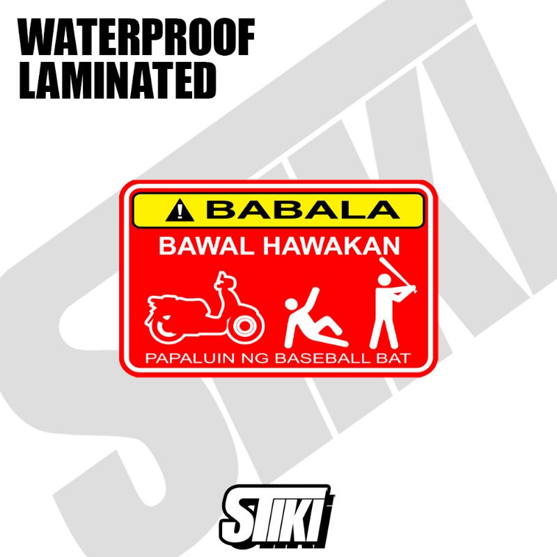 BABALA Vinyl Sticker WATERPROOF LAMINATED | Shopee Philippines