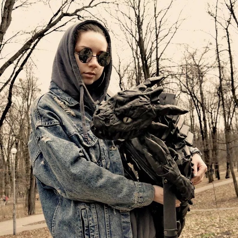 DRAGON BACKPACK Dragon Backpack Funny School Bag Backpack Men and Women ...