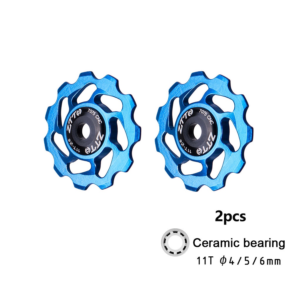 ZTTO MTB 11T Bicycle Rear Derailleur Jockey Wheel Ceramic Bearing Pulley AL7075 CNC Road Bike ...