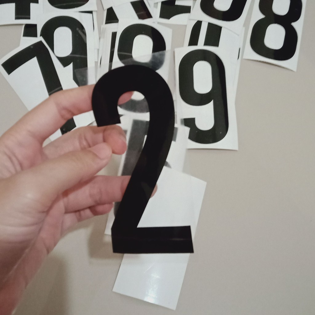 Outdoor number stickers - oral stickers - house number markers - room ...