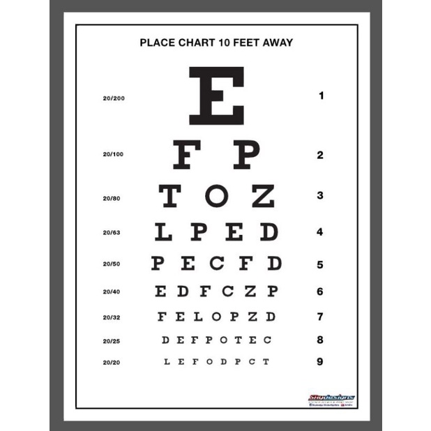 EDUCATIONAL POSTER TARPAULIN EYE TEST CHART 45X60CM | Shopee Philippines