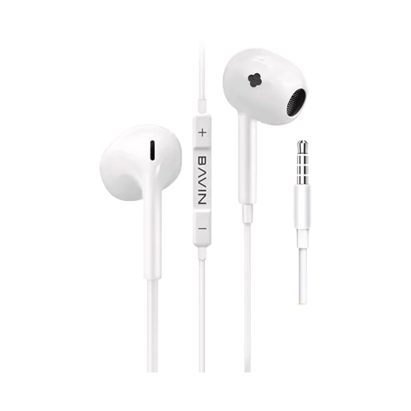 BAVIN HX856 Wired Earphone Hifi Sound W/ Controller & Mic for 3.5mm ...