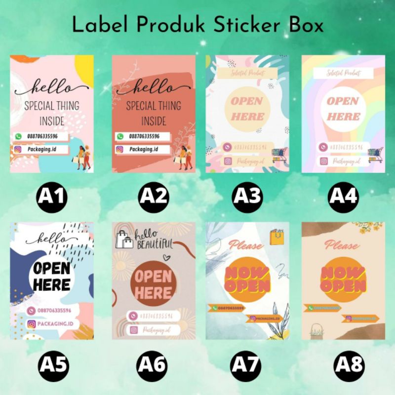 Product LABEL STICKER/STICKER BOX HAMPERS/STICKER LABEL Product BOX ...