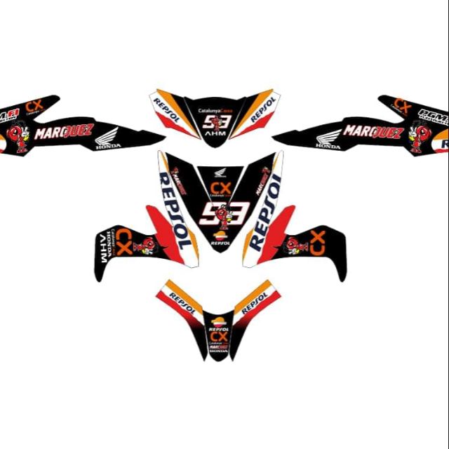 HONDA BEAT V2 REPSOL FULL DECALS | Shopee Philippines