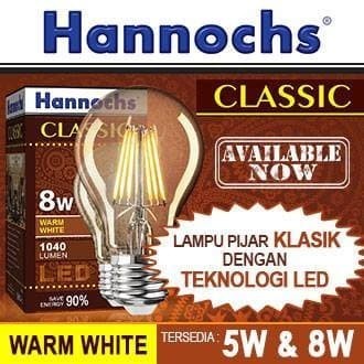 Hannochs LED Bulb Classic 5/8 Watt - Classic LED Filament Bulb Lamp ...