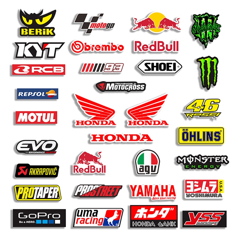EVO Helmet decal Racing Sponsor reflective sticker for motorcycle ...