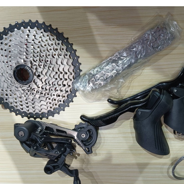 UPGRADE KIT FERRINO FANTASY STI SHIFTER W/ RD,COGS & CHAIN 11SPD ...