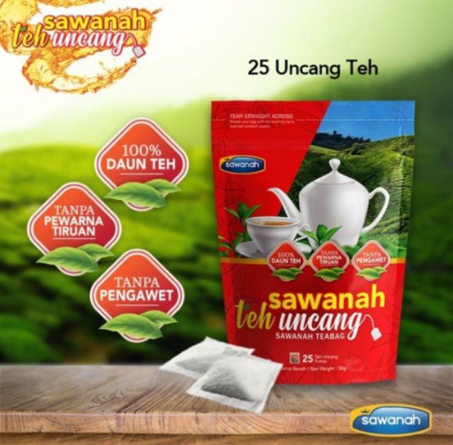 Sawanah uncang Tea bag / Tea bag 100% Original Tea Leaf Without Color ...