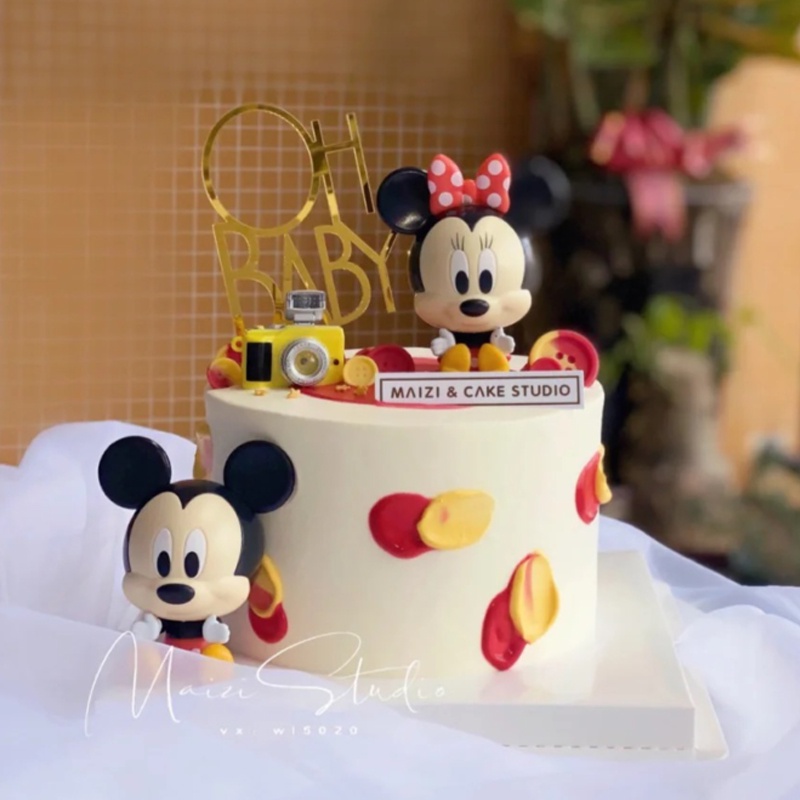 Shaking head Mickey Minnie Mouse Cake Topper Doll gift Children ...