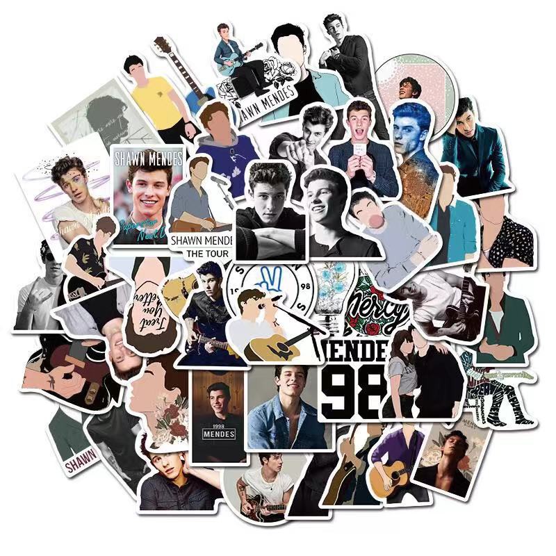 xs187-50 pcs singer Shawn Mendes sticker graffiti waterproof sticker ...
