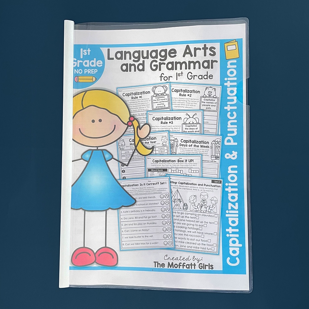 1st Grade English Language Arts and Grammar Reading Writing Practice ...