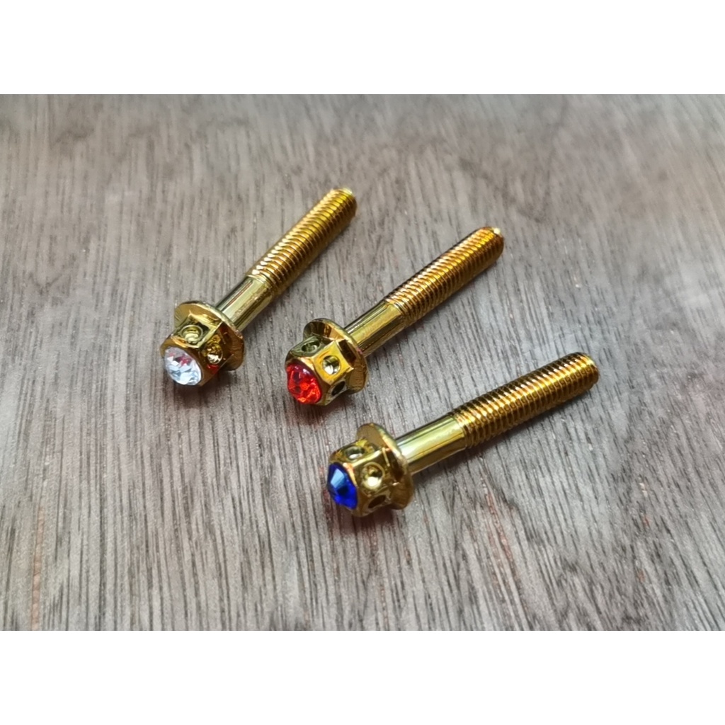 GOLD BOLTS WITH DIAMOND (6*15-6*35) per pcs | Shopee Philippines