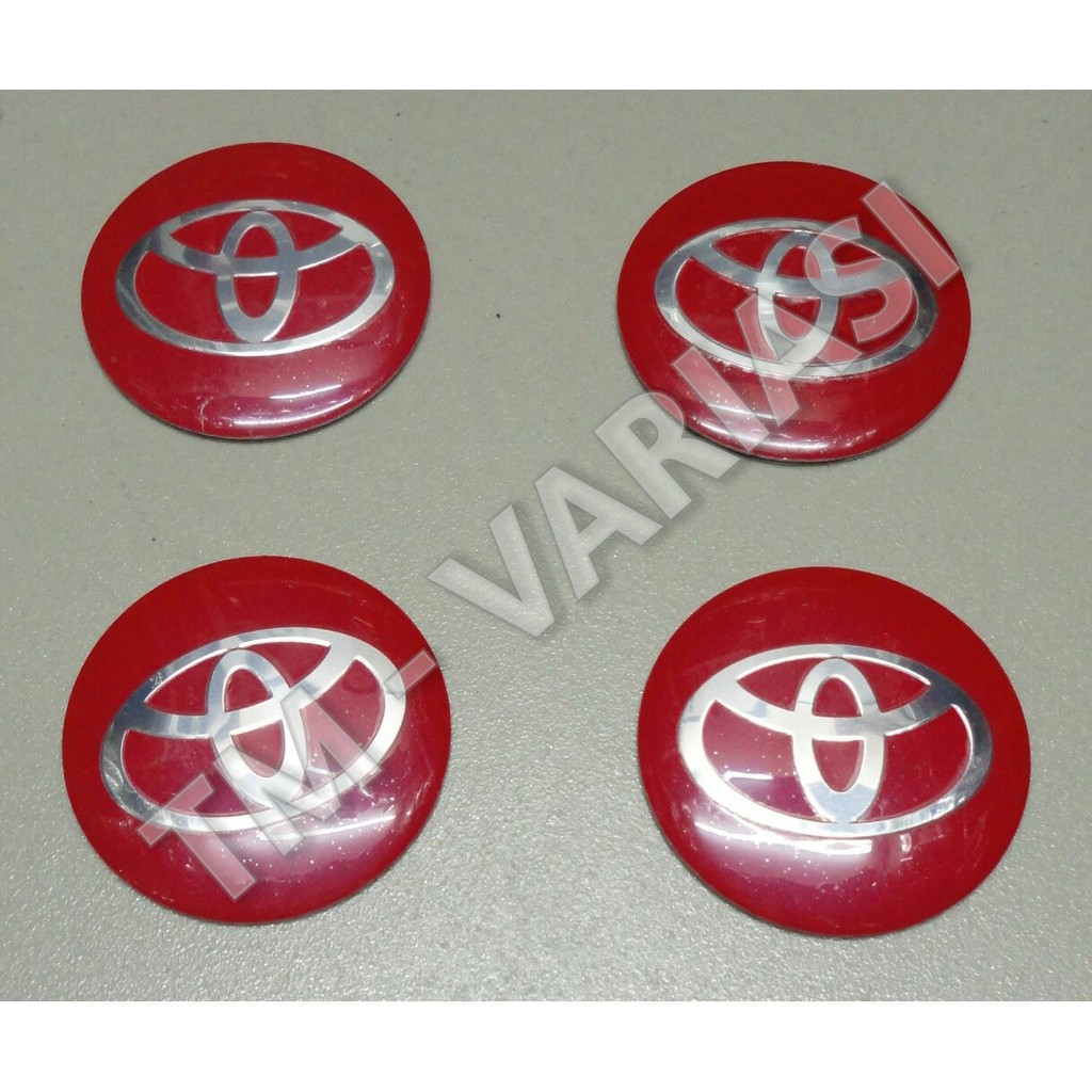 MERAH Red Toyota Aluminum Car Tire Rim center center center Hub Cover ...