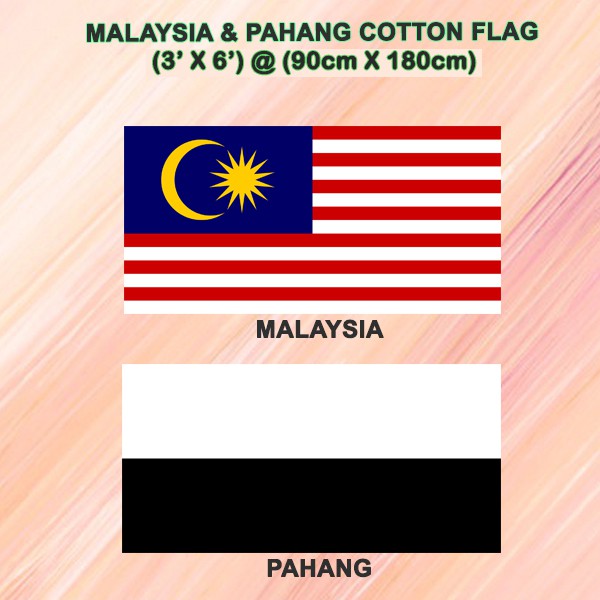 Bendera Pahang Cotton Flag 3'x6' (90cm x 180cm) | Shopee Philippines