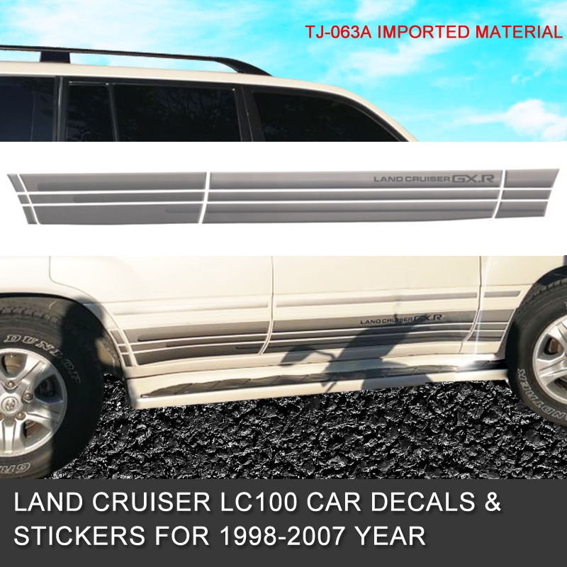 Fit for 01-06 Toyota Land Cruiser 100 color bar car stickers Rand ...