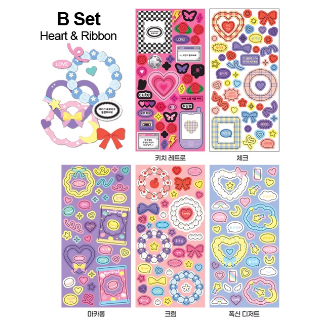 Daiso Korea New Frame Decoration Stickers/Toploader Deco Sticker Korea ...