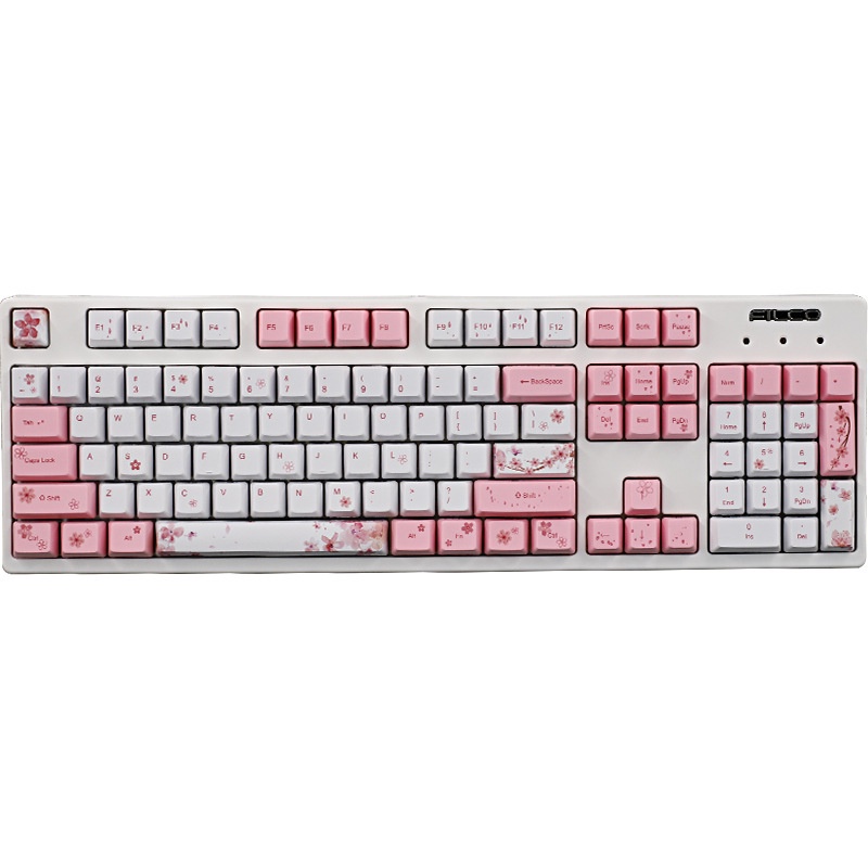 Cherry Blossom Keycap PBT Keycaps Profile DYE-SUB Mechanical Keyboard ...