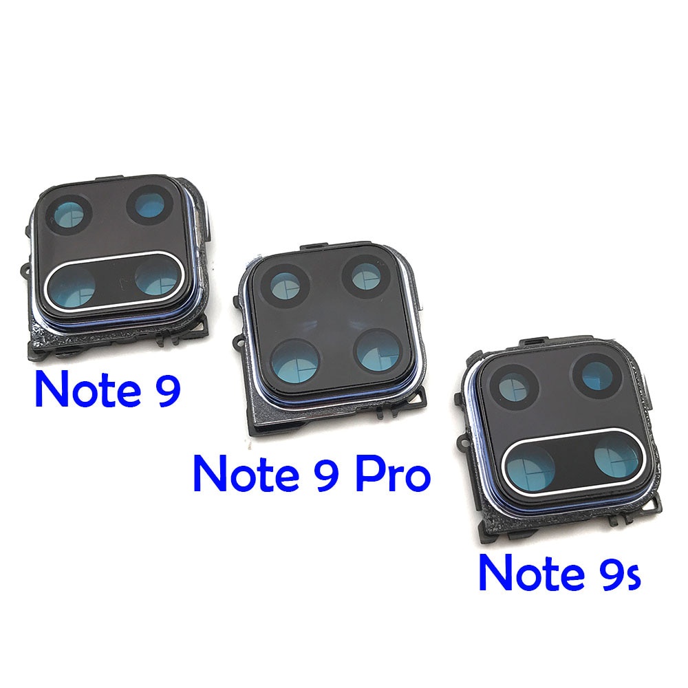 Camera Rear Glass Lens Cover With Frame Holder For Xiaomi Redmi Note 9S ...