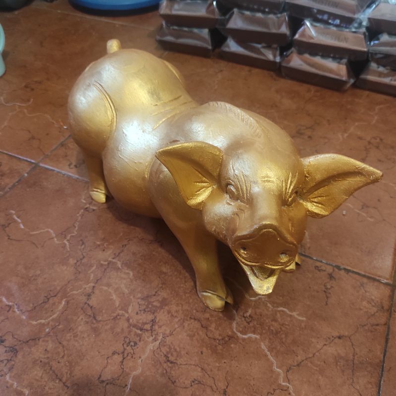 Pig Statue From SWAR Wood / MAS Pig States | Shopee Philippines