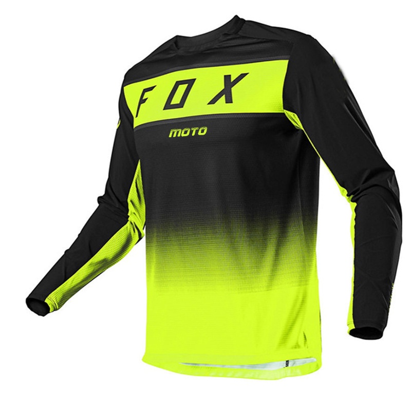 Ready Stock New Style Outdoor FOX cycling jersey Mountain bike Yellow ...