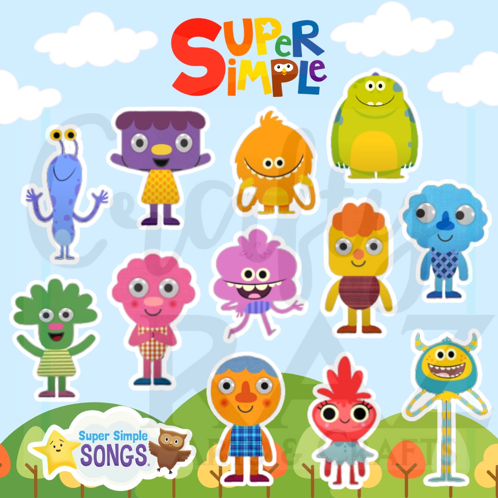 Super Simple Song Stickers (13 pcs per set) | Shopee Philippines