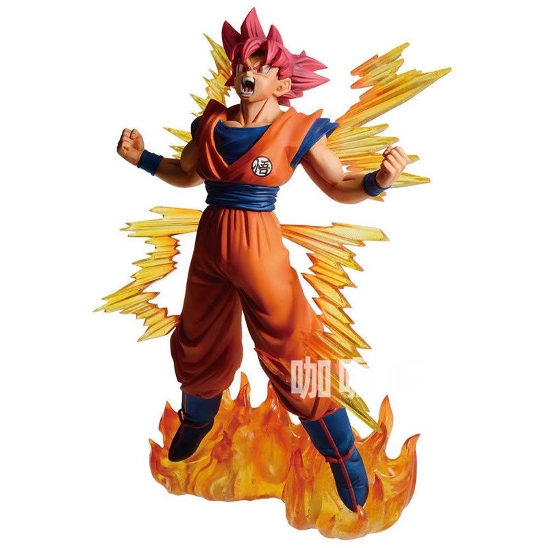 YCH 25cm dragonball red hair Goku with special effects hand action ...