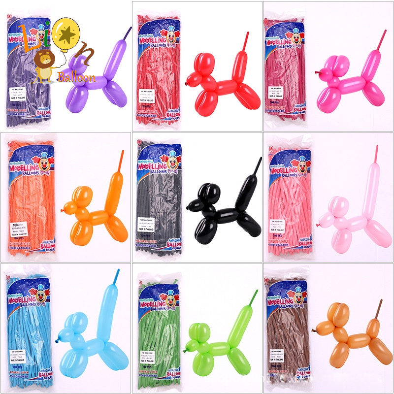 Thailand BK260 strip magic balloon animal shape woven thick strip latex balloon 25pcs/100pcs ...