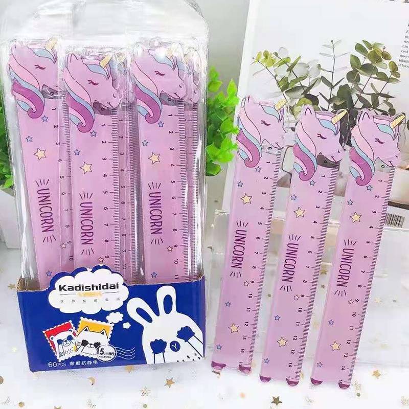 New Cute unicorn Plastic Straight Rulers Kawaii School Office Supplies ...