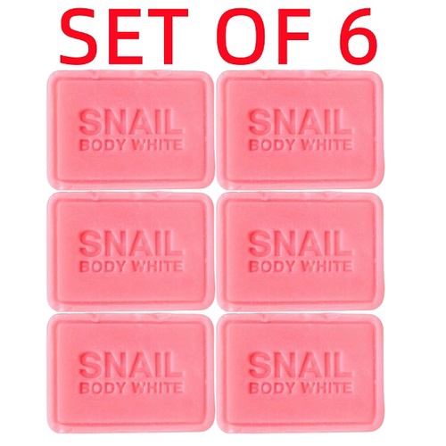 SET OF 6 Snail Body White Collagen Soap x 10 Whitening Soap (UNSACHET ...