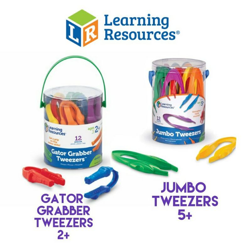 Learning Resources Jumbo Tweezer/ Gator Grabber Tweezer/ Squeezy ...