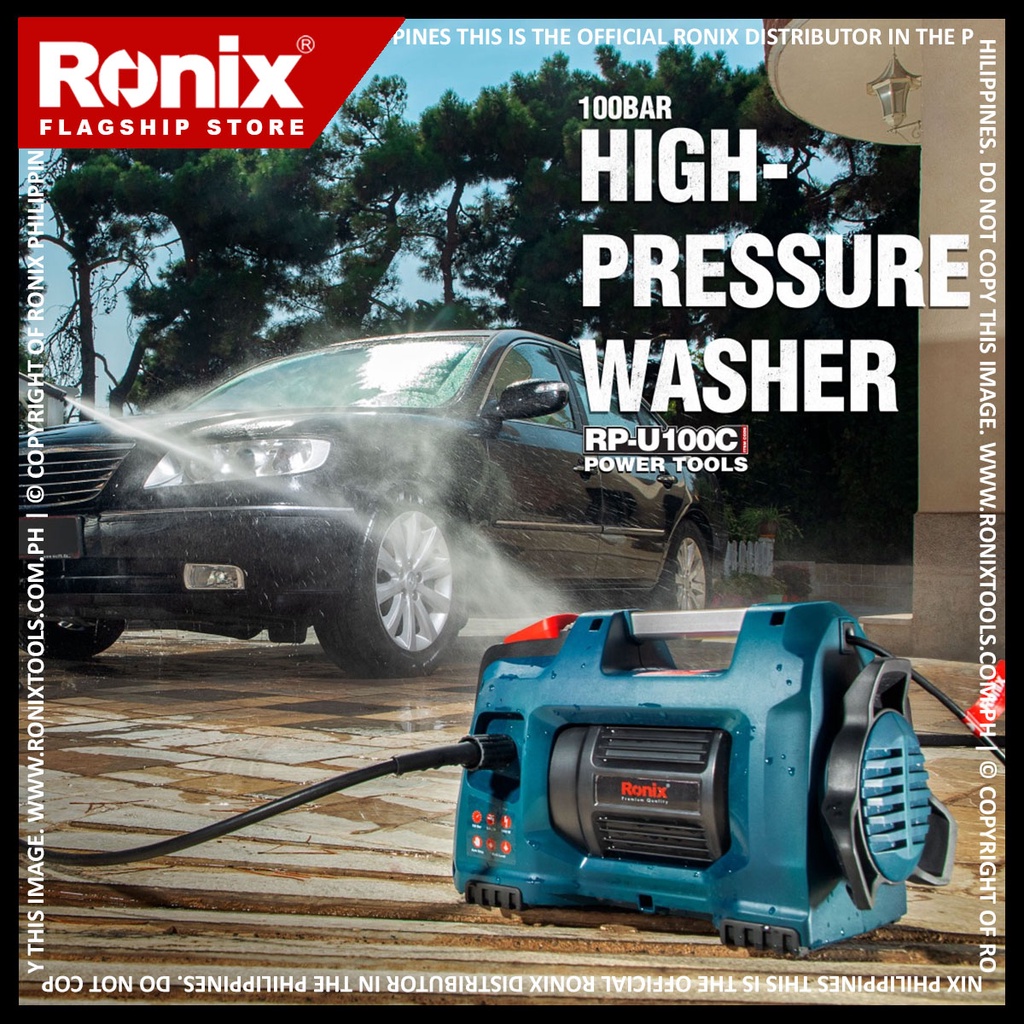 Ronix RP-U100C Universal High Pressure Washer, 5.5L/Min Car Wash Portable Car Washer Machine ...