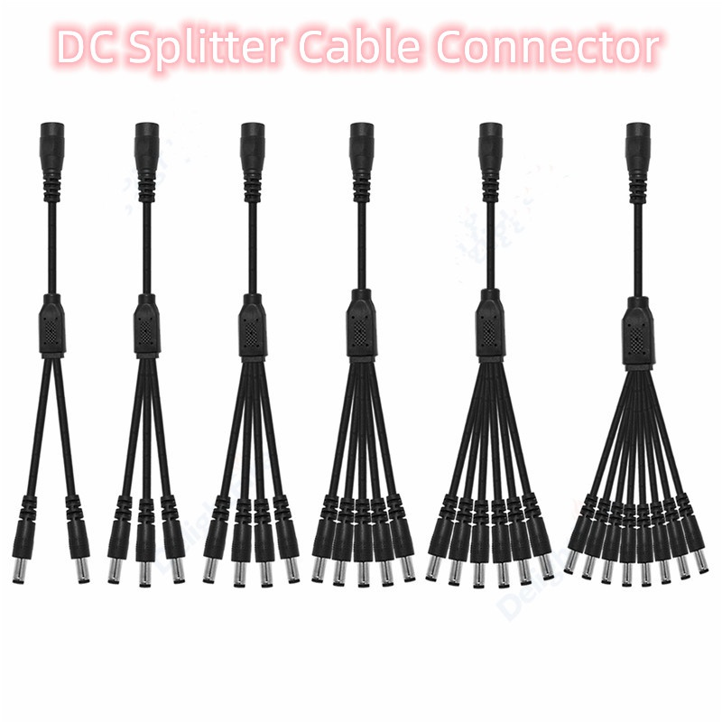 1 To 2 Way DC Power Splitter Cable, 30cm Long Wires DC Plug Cable 1 ...