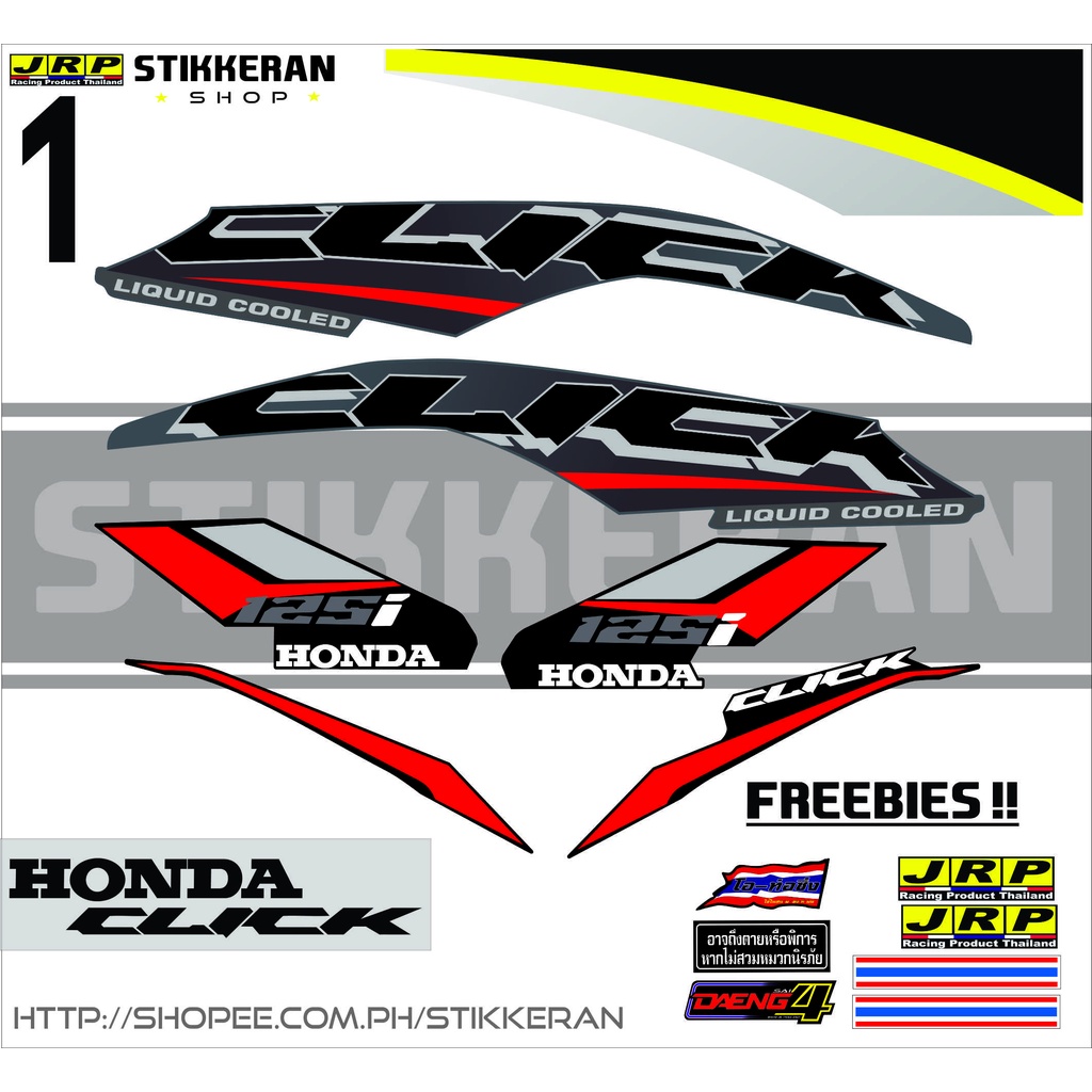 HONDA CLICK 125i VERSION 2 GAME CHANGER STOCK DECAL WITH FREEBIES ...