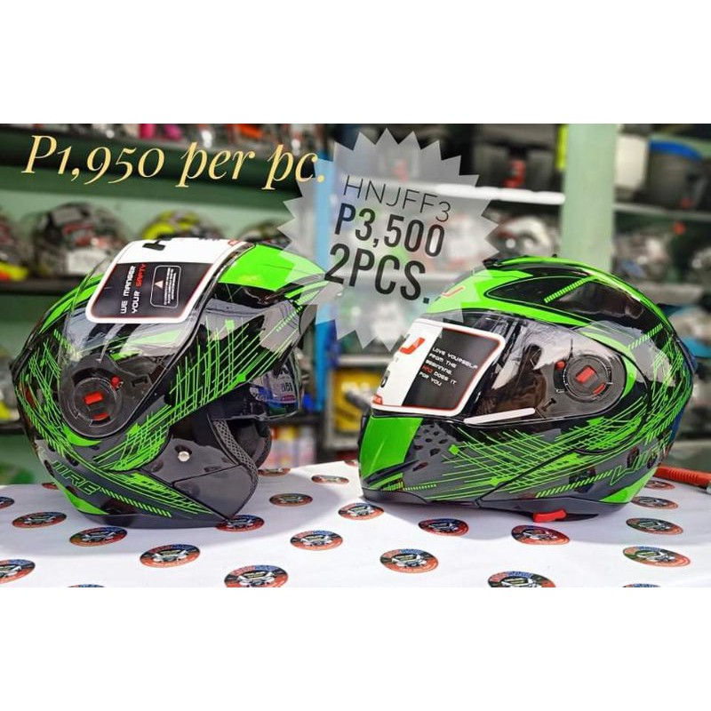 HNJ MODULAR DUAL VISOR HELMET | Shopee Philippines